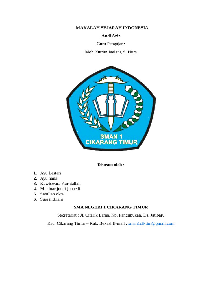 Sejarah Pemberontakan Andi Aziz | PDF