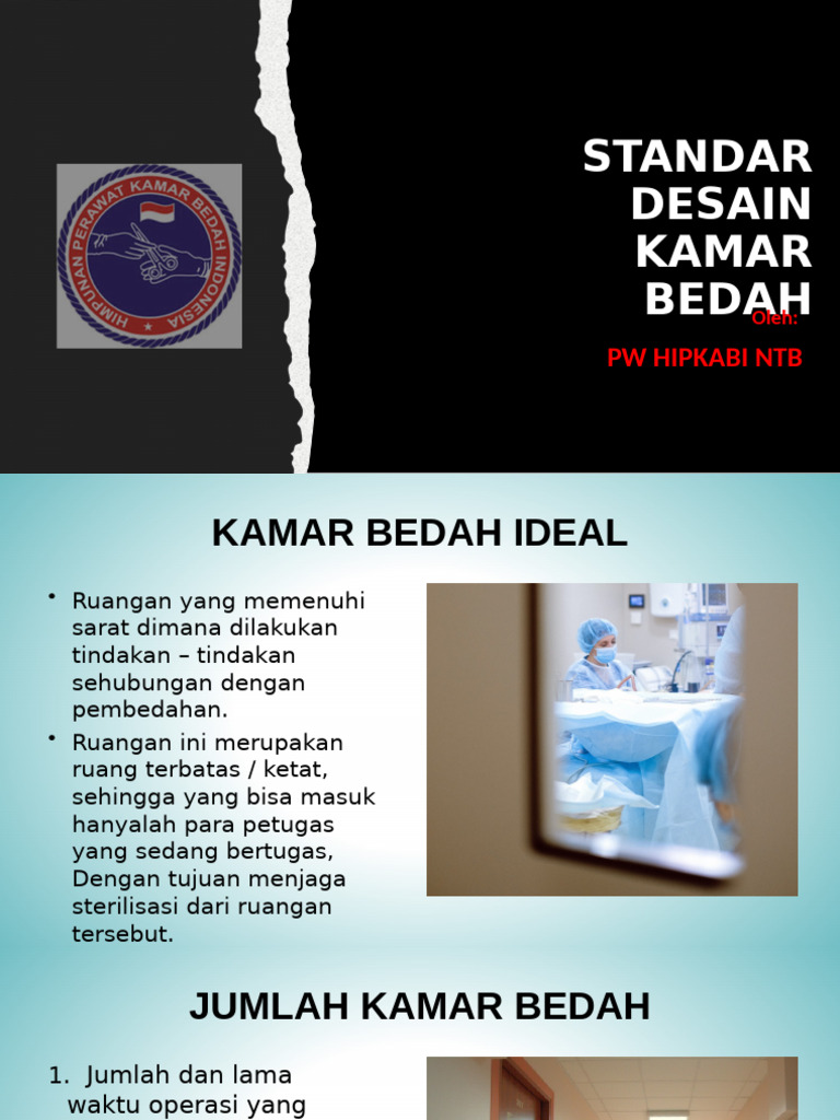 Standar Desain Kamar Bedah PW Hipkabi NTB 2024 | PDF