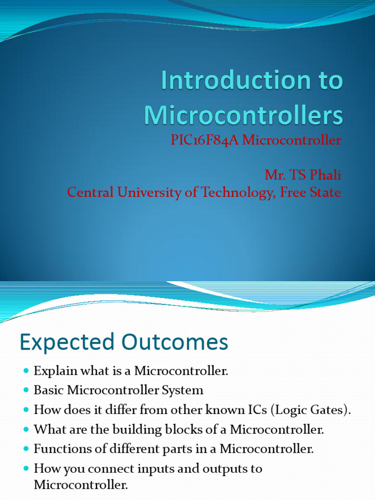 Introduction to Microcontrollers | PDF | Microcontroller | Input/Output Introduction to Microcontrollers | PDF | Microcontroller | Input/Output