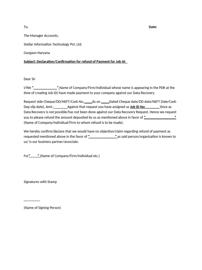 Declaration Letter | PDF