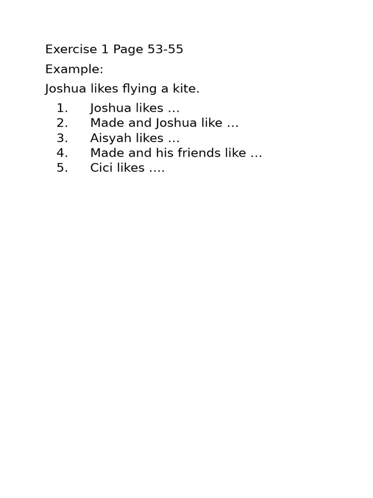 Exercise 1 Page 53 | PDF