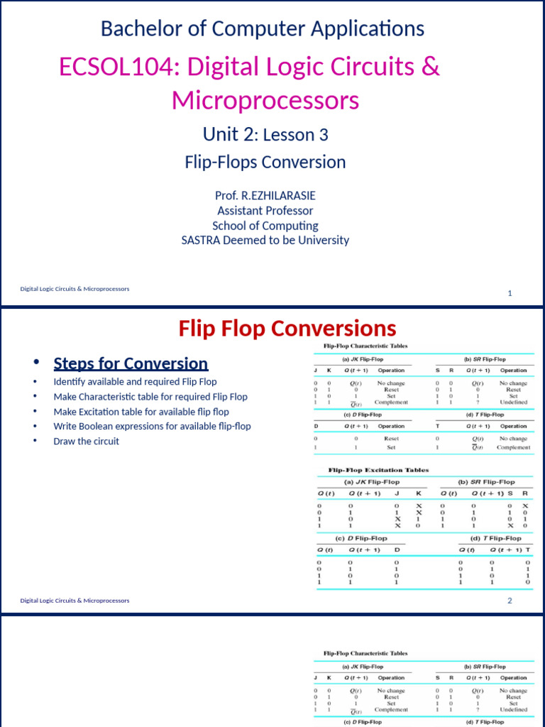 U3L3.2 Flip Flops Conversion | PDF | Science & Mathematics