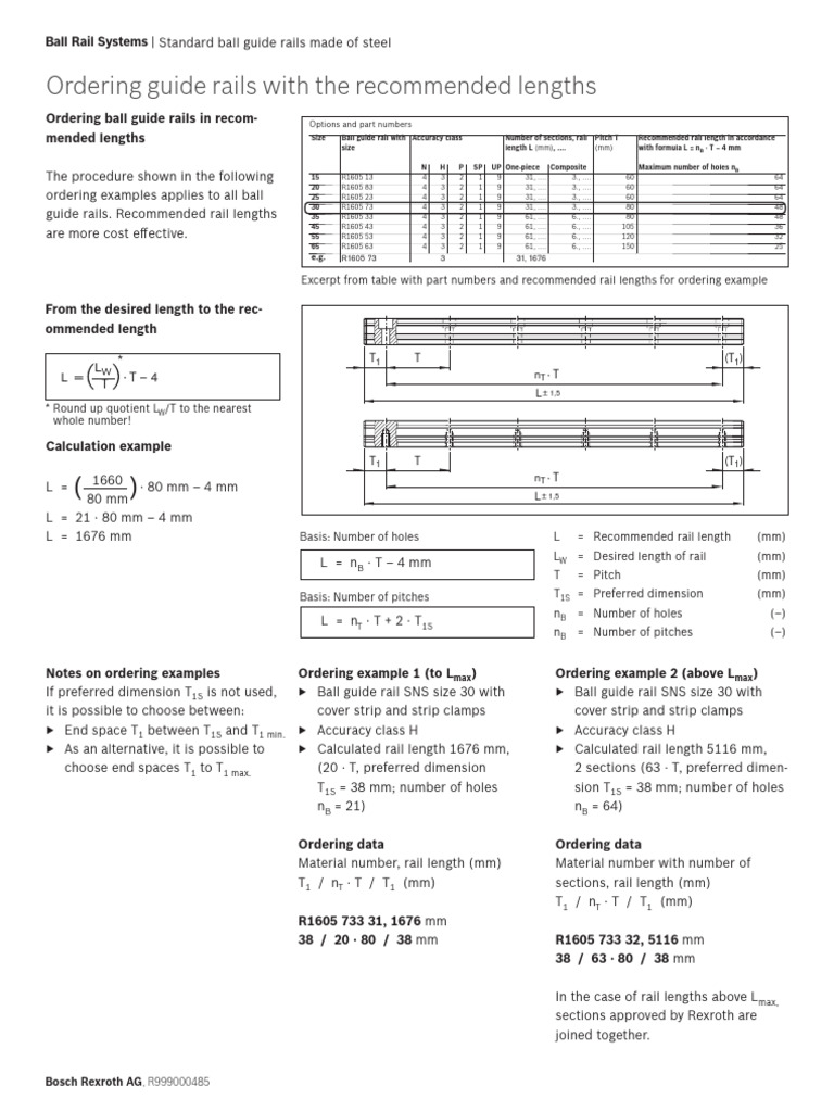 Rexroth-Ball Rail Systems | PDF