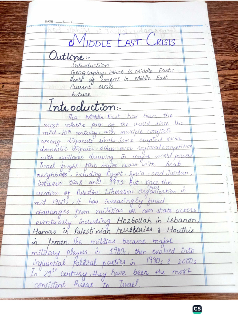 Middle East Crisis Notes | PDF