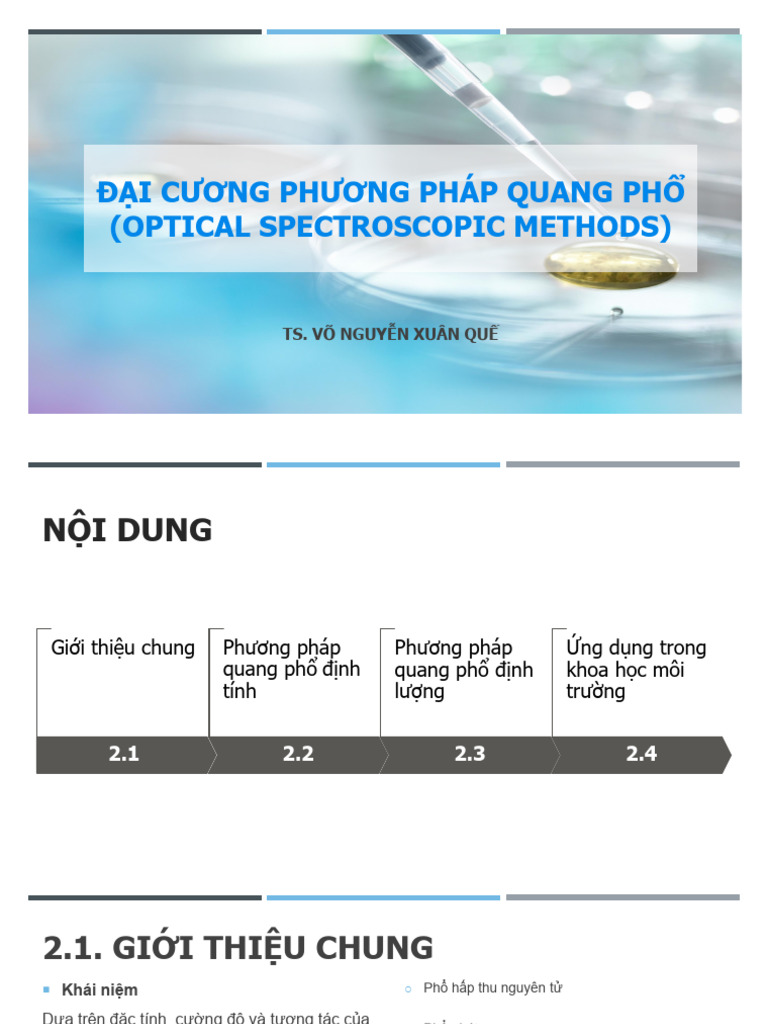 Chuong 2 - Dai Cuong Phuong Phap Quang Pho | PDF