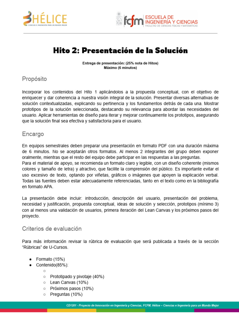 Instrucciones Hito 2 | PDF | Diseño | Cognición