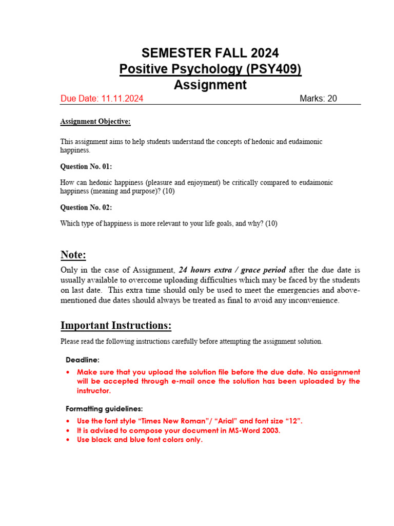 Fall 2024 - PSY409 - 1 | PDF