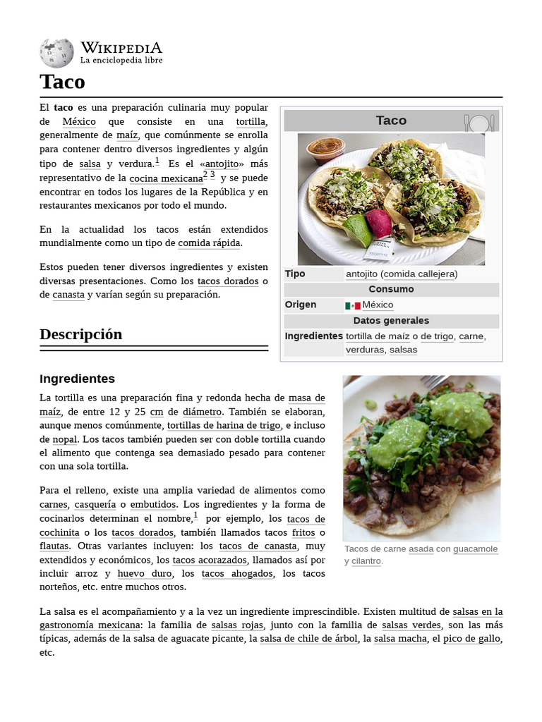 Taco | PDF | Taco | Alimentos