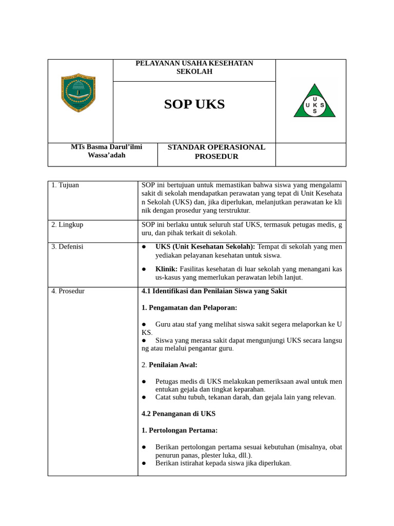 Sop Uks | PDF
