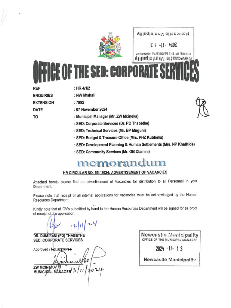 HR Circular No.55 | PDF