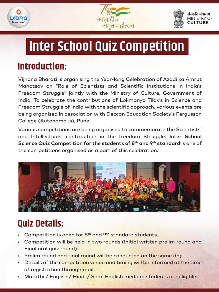 Inter School Quiz Competition | PDF | Travel | Language Arts & Discipline