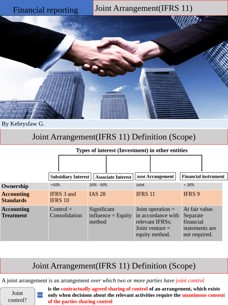 Joint Arrangements & Accounting (IFRS 11) | PDF | Mergers And Acquisitions | Goodwill (Accounting)