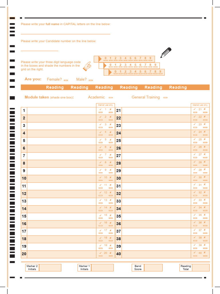 Reading Answer-Sheet-new-đã G P | PDF