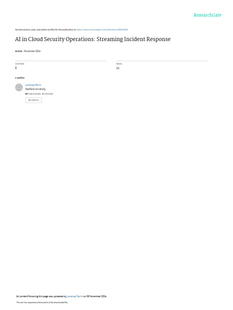 AI in Cloud Security Operations1 | PDF | Security | Computer Security
