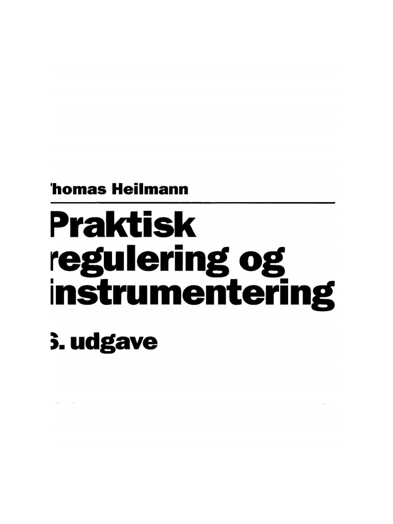 Praktisk Regulering Og Instrumentering PDF | PDF