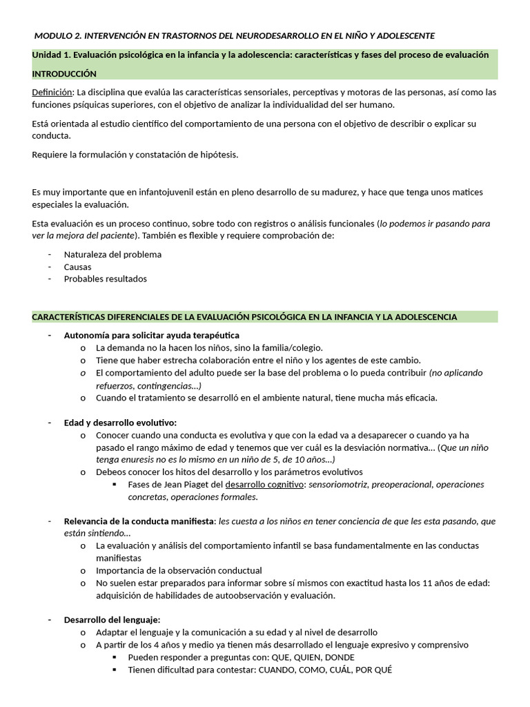 Temario Modulo 2 | PDF | Dislexia | Sicología
