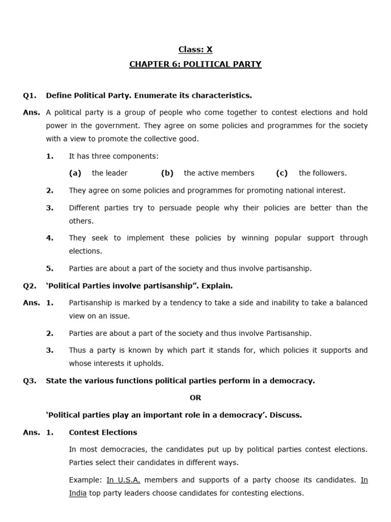 Swati Arora - Political Parties Updated 2024 | PDF | Political Parties ...