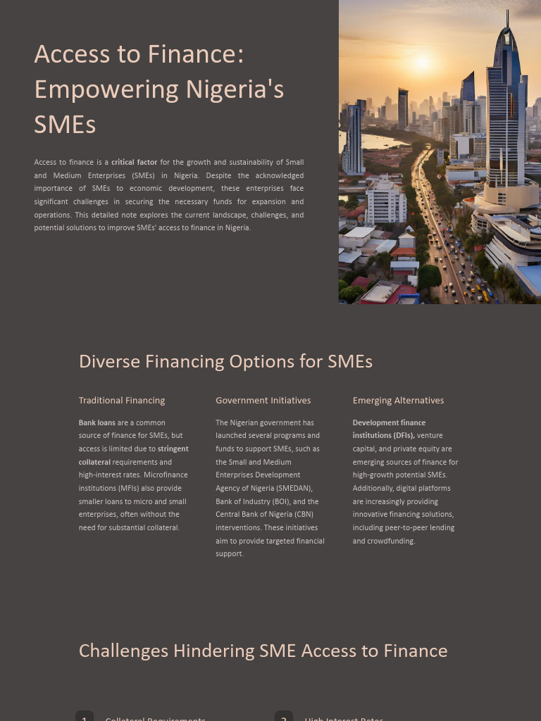 Access-to-Finance | PDF | Small And Medium Sized Enterprises | Microfinance