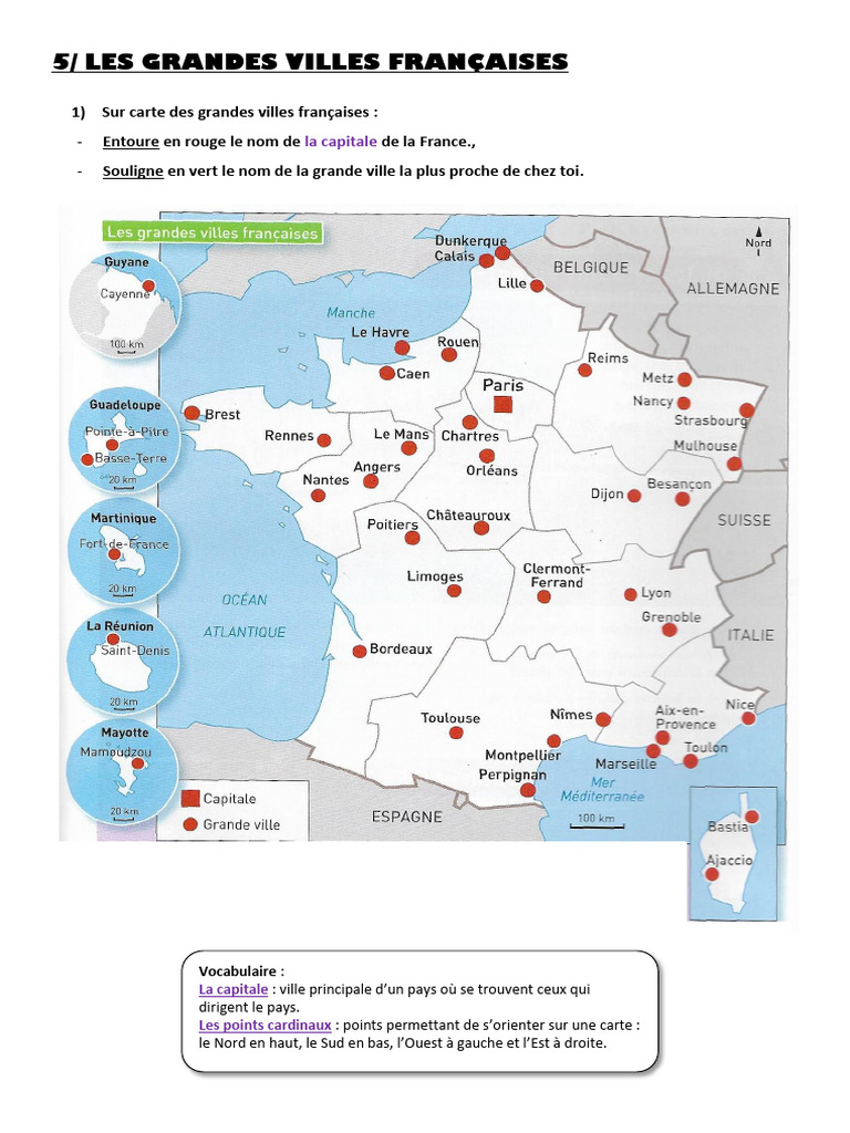 Grandes Villes Françaises sur Carte | PDF | La navigation | Espace