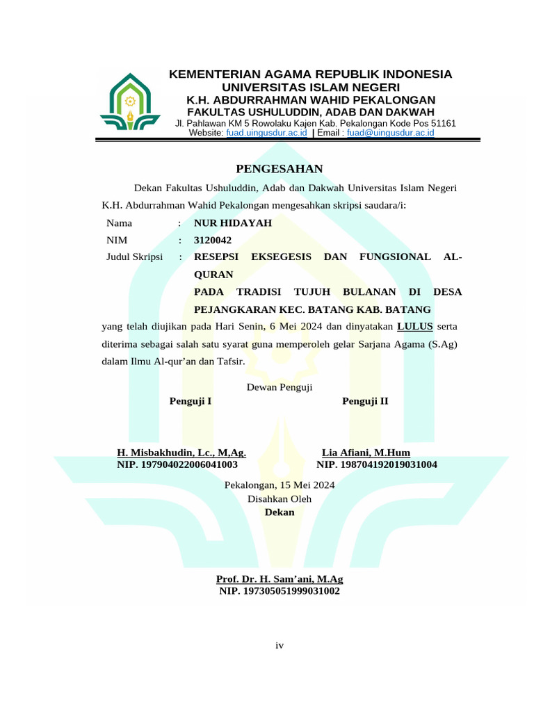 Pengesahan A4 Fuad | PDF