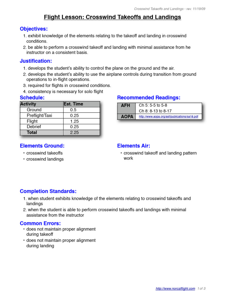 Crosswind Takeoffs and Landings | PDF | Flight | Aviation