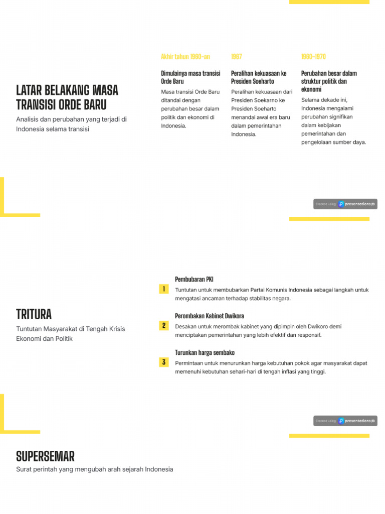 Masa Transisi Orde Baru | PDF