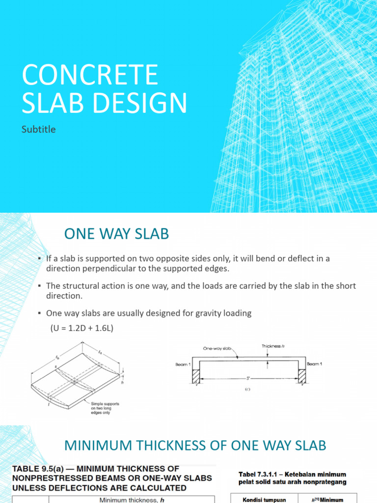8 One Way Slab Design | PDF