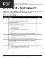 LS English 7 Unit 1 Test Answers | PDF | English Language | Vocabulary