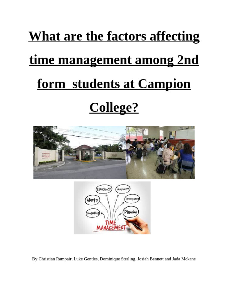 What Are The Factors Affecting Time Management Among 2nd Form | PDF ...