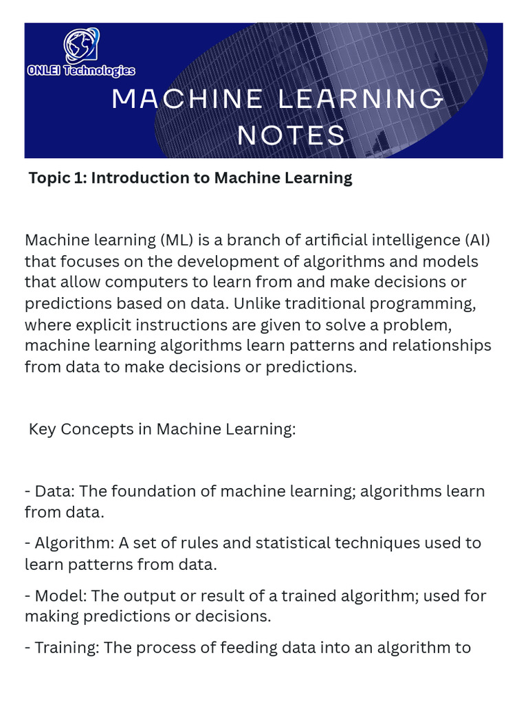 ML Day 1 | PDF | Machine Learning | Computational Neuroscience