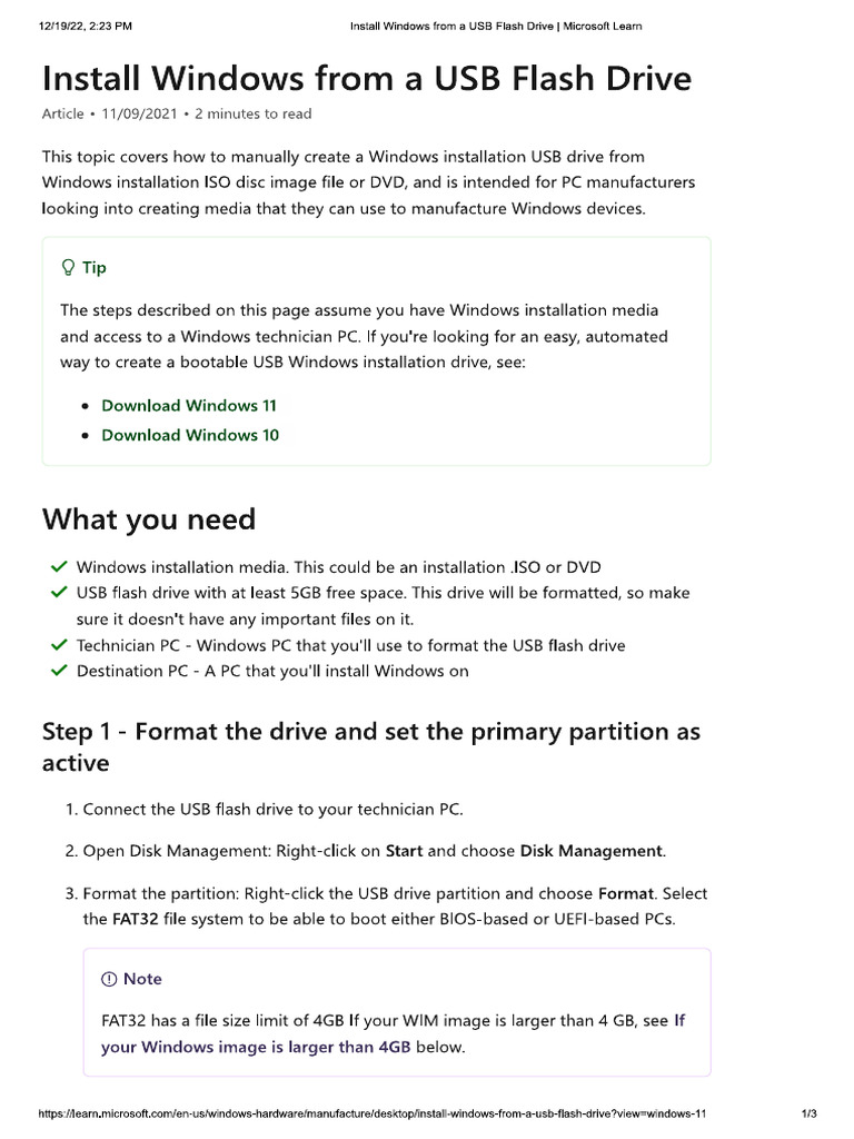 Booting From Usb | PDF