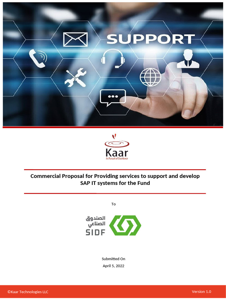 SAP IT Support Proposal for Fund | PDF | Value Added Tax | Contractual Term