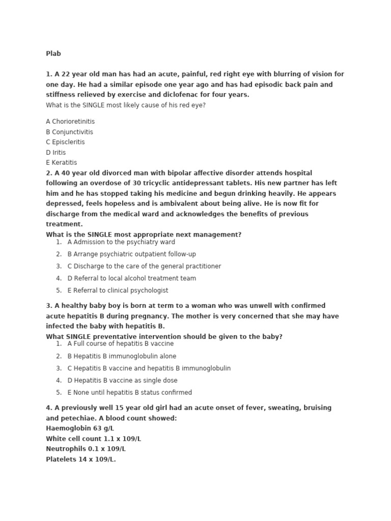 Plab | PDF | Hepatitis B | Hepatitis