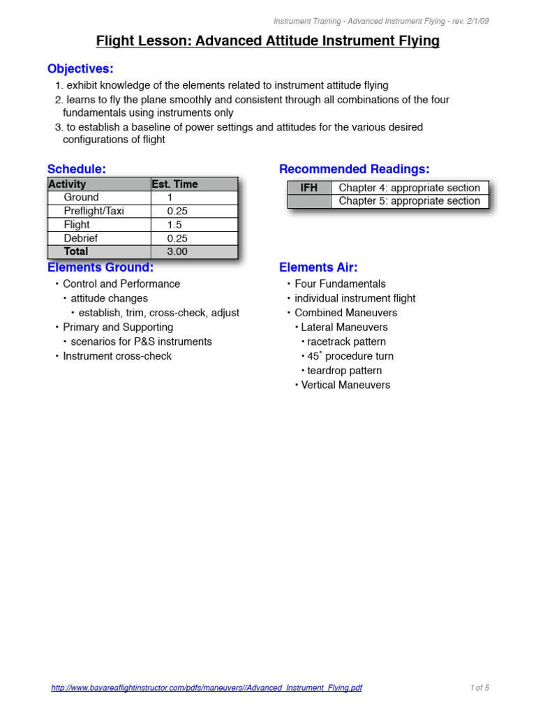 Advanced Instrument Flying | PDF | Aviation | Aircraft