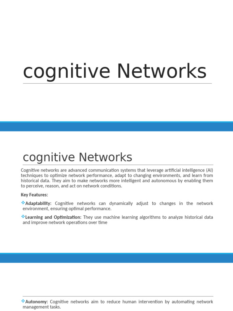 5.4. Cognitive Networks | PDF