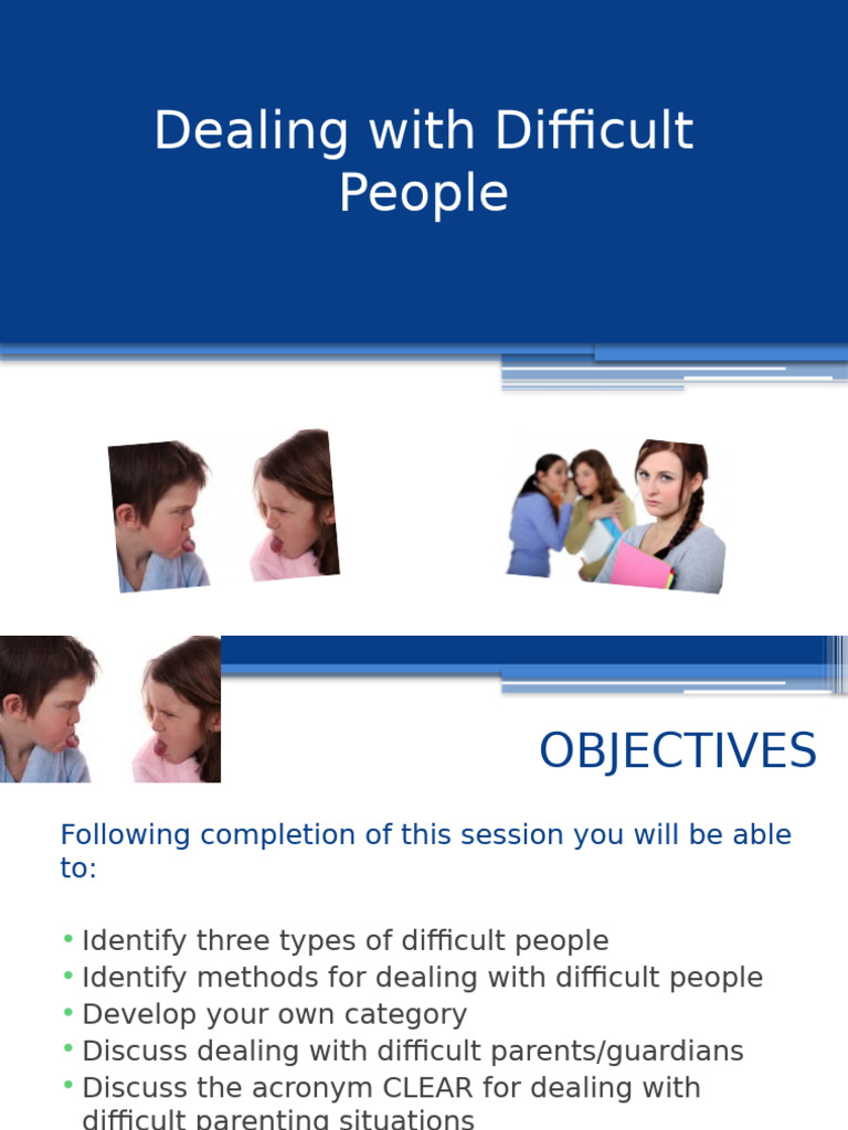 Dealing With Difficult People | PDF | Cognition | Social Psychology