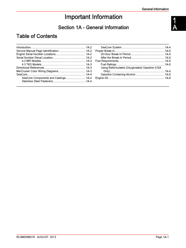 Important Information: Section 1A - General Information | PDF ...