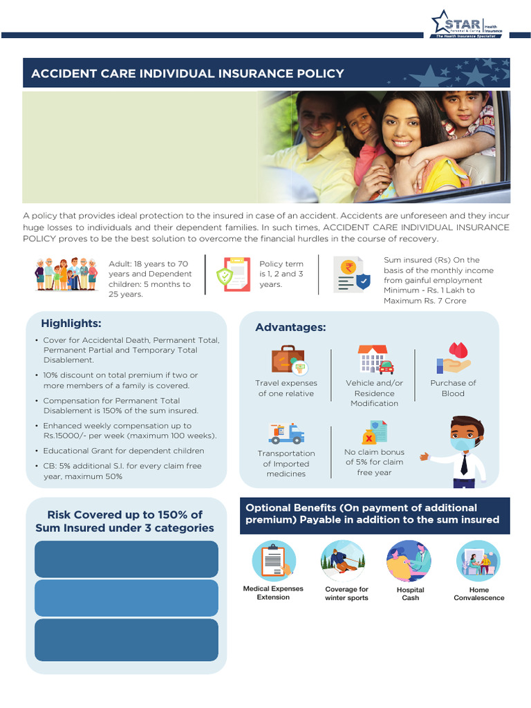 Accident Care Insurance Policy | PDF | Insurance | Economies