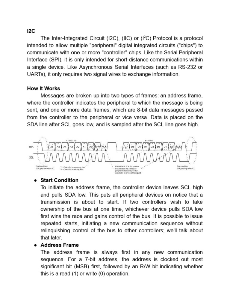 I2C Presentation | PDF | Electronics | Computer Networking
