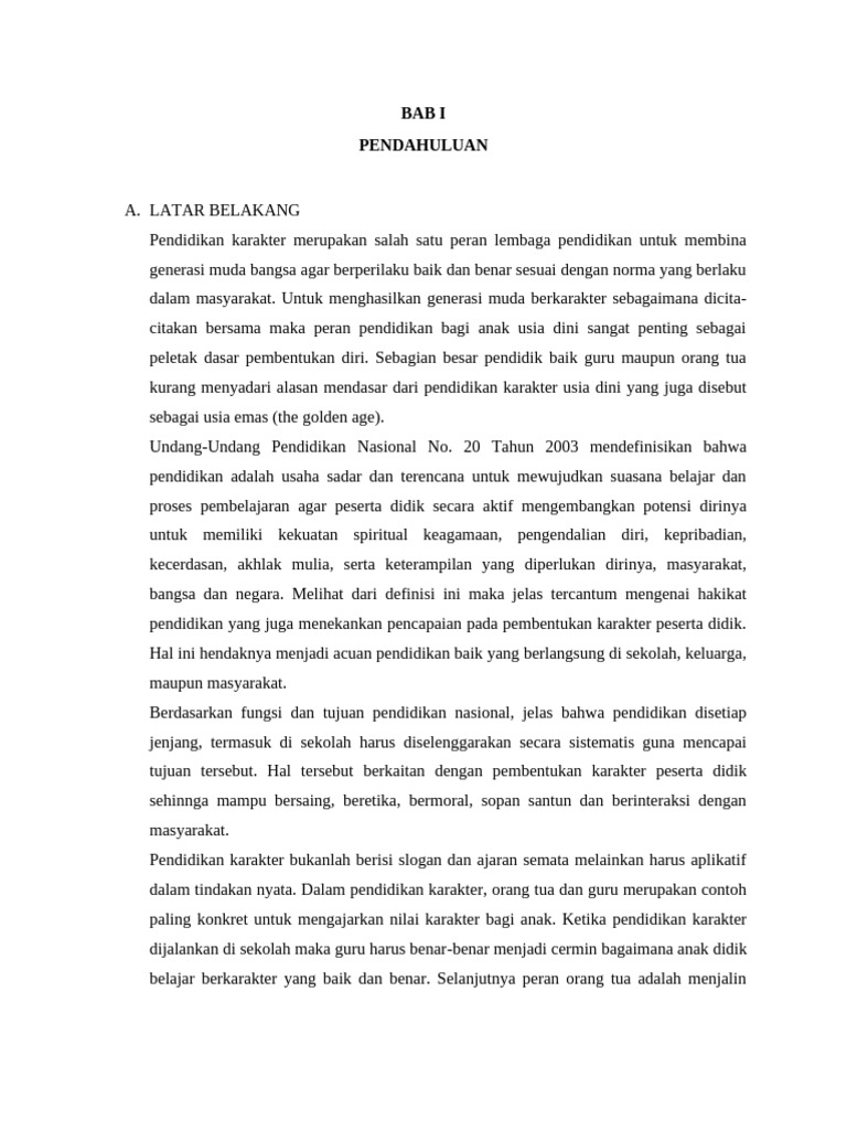 Pendidikan Karakter | PDF