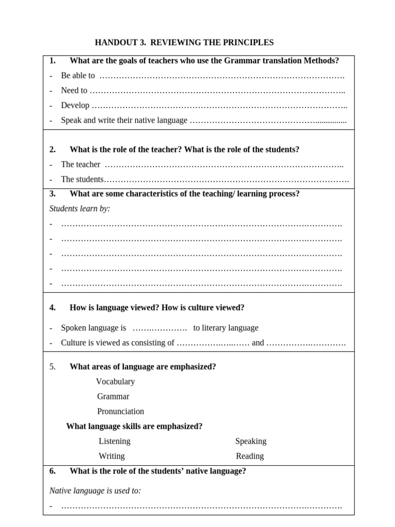 Handout 3. Reviewing The Principles | PDF
