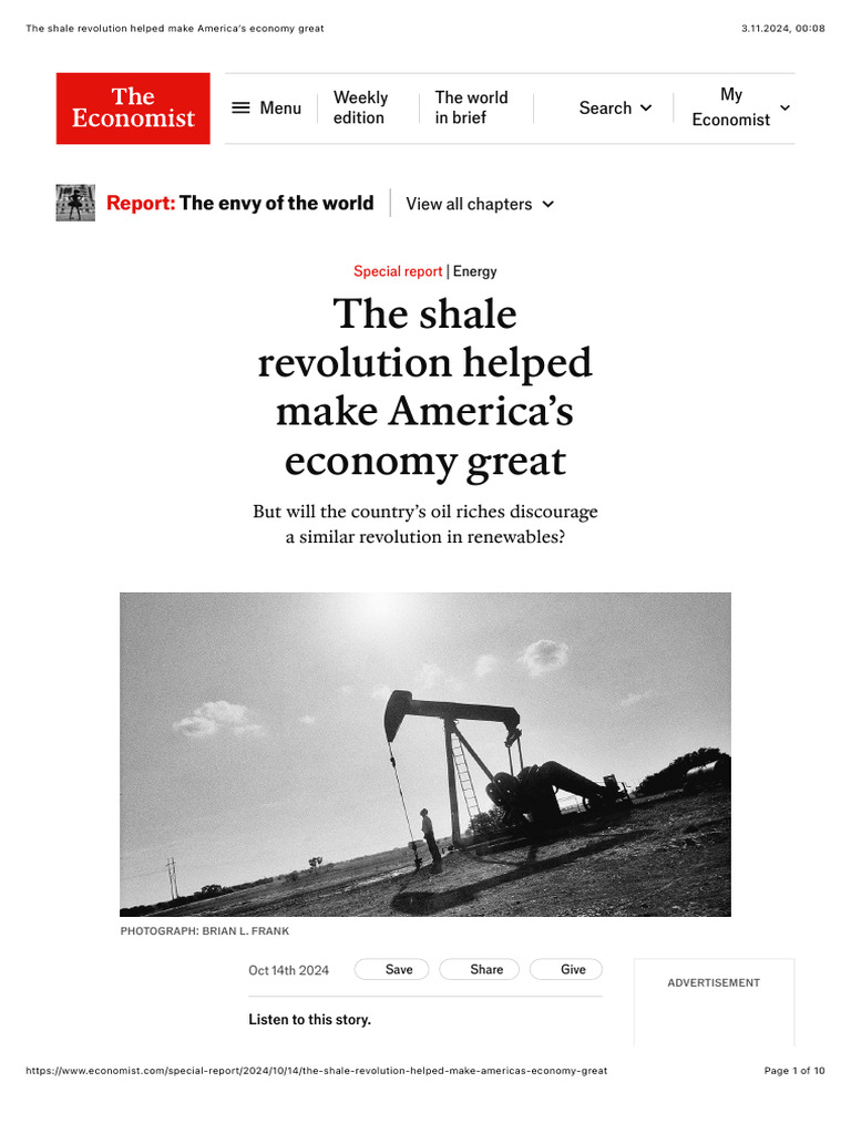 The Shale Revolution Helped Make America's Economy Great | PDF ...