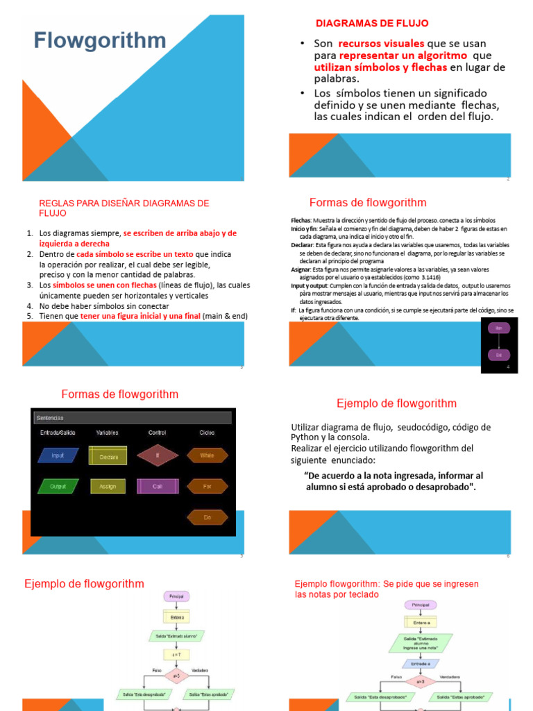 Introducción a Flowgorithm y Diagramas | PDF | Variable (informática) | Ciencias de la Computación