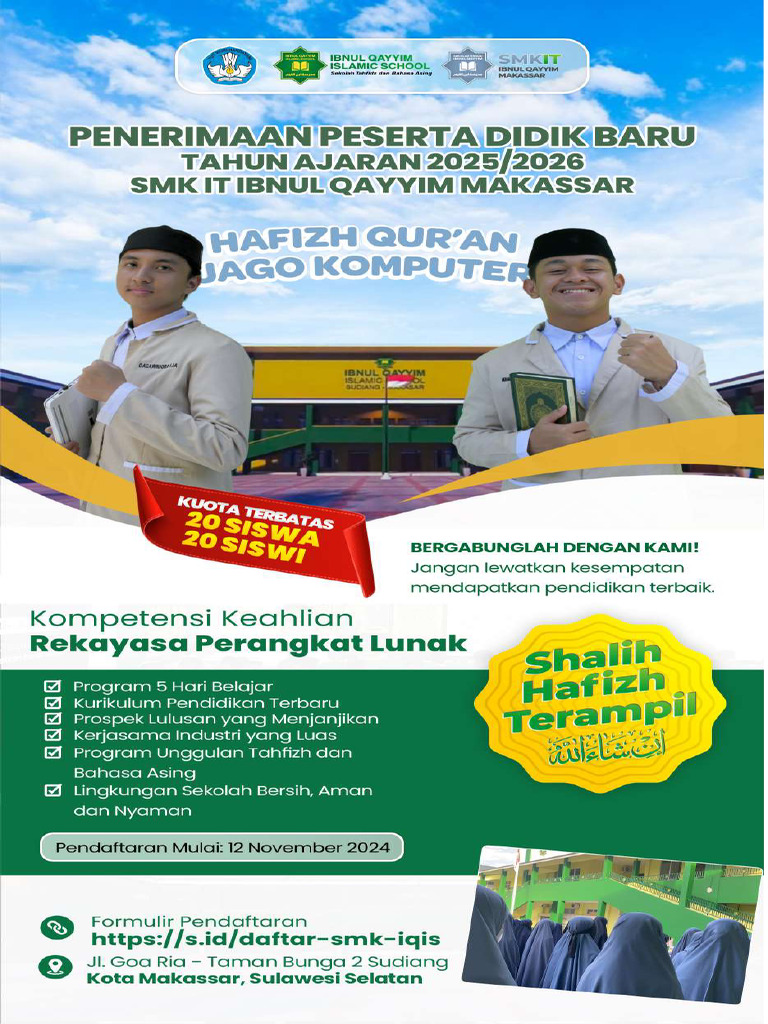 Brosur SMK IT Ibnul Qayyim Makassar 2024 2025 | PDF