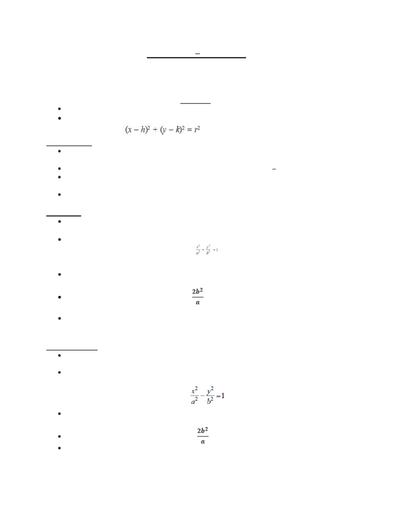 Conic Sections Overview for Class 11 | PDF | Ellipse | Euclidean Geometry