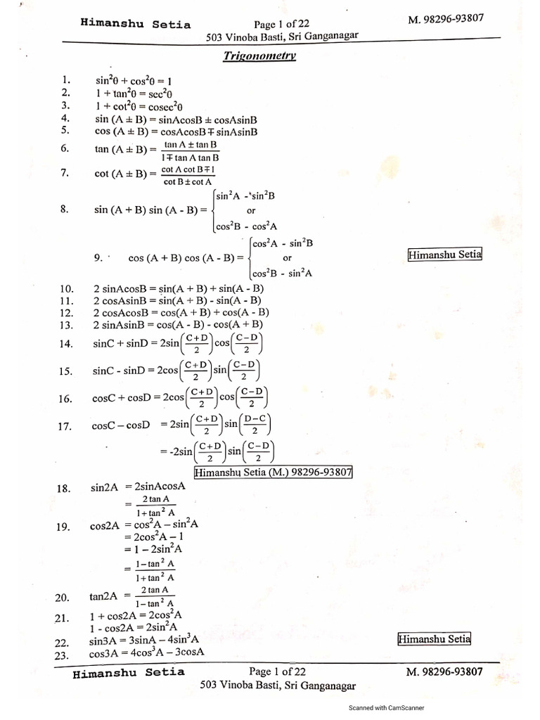 All Formulas | PDF