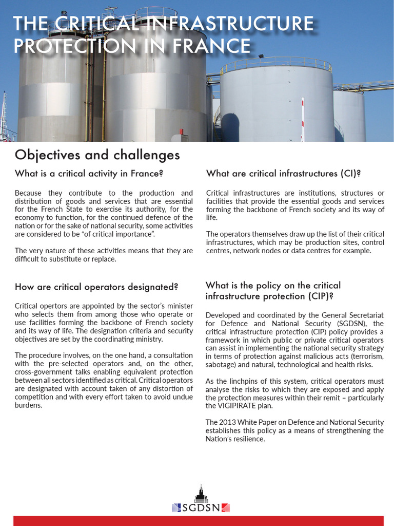 France's Critical Infrastructure Protection | PDF | National Security ...