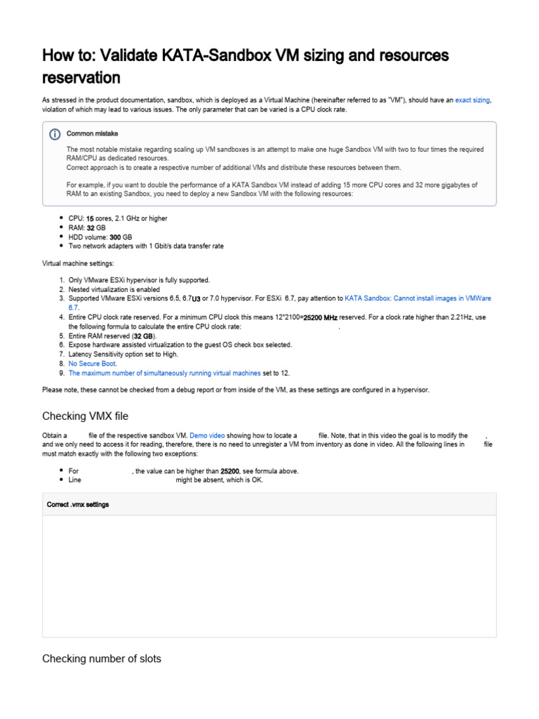 KATA Sandbox VM Resource Validation Guide | PDF | Virtual Machine ...