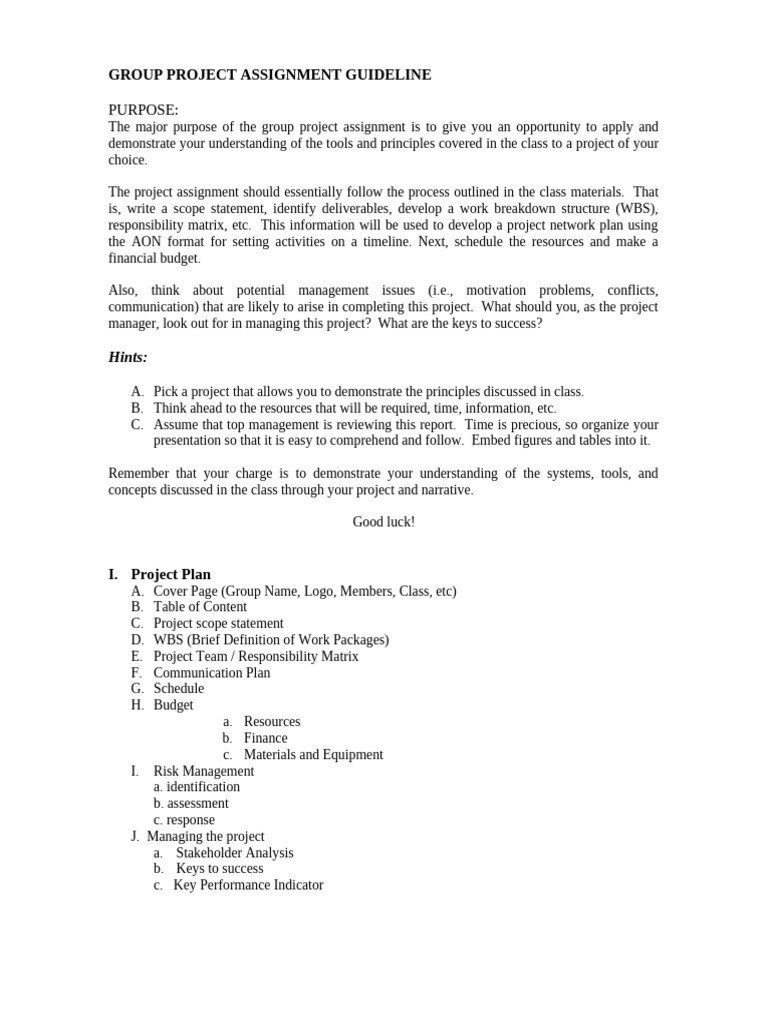 Project Assignment | PDF