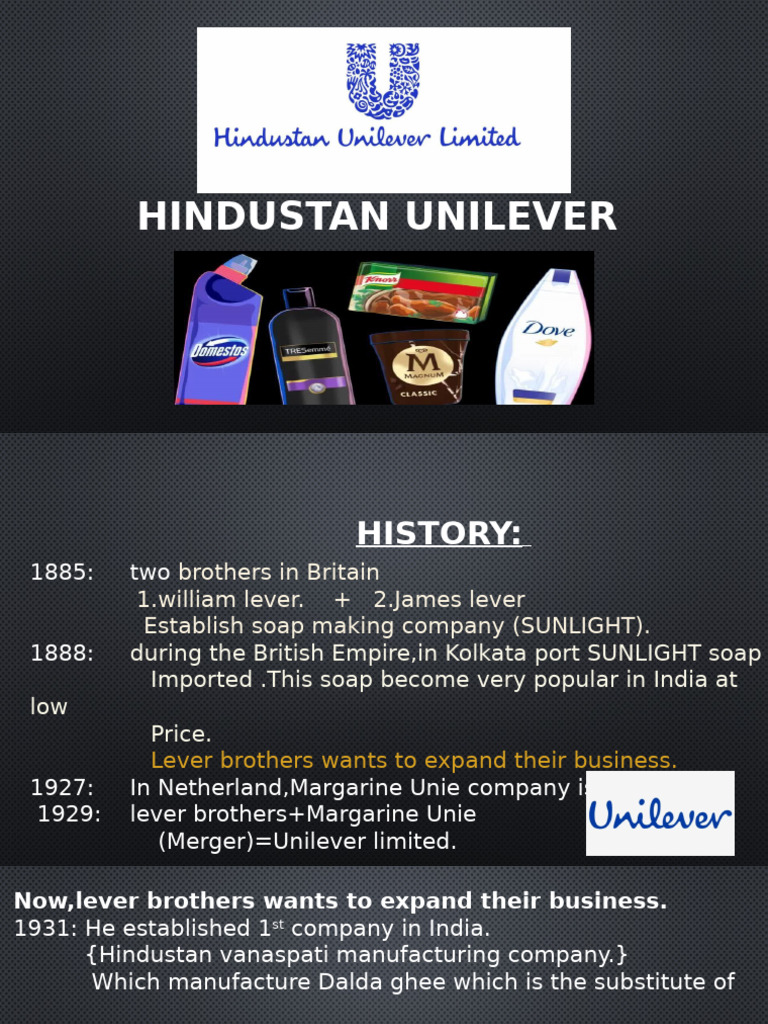 Hindustan Unilever: History & Overview | PDF | Unilever | Personal Hygiene Products